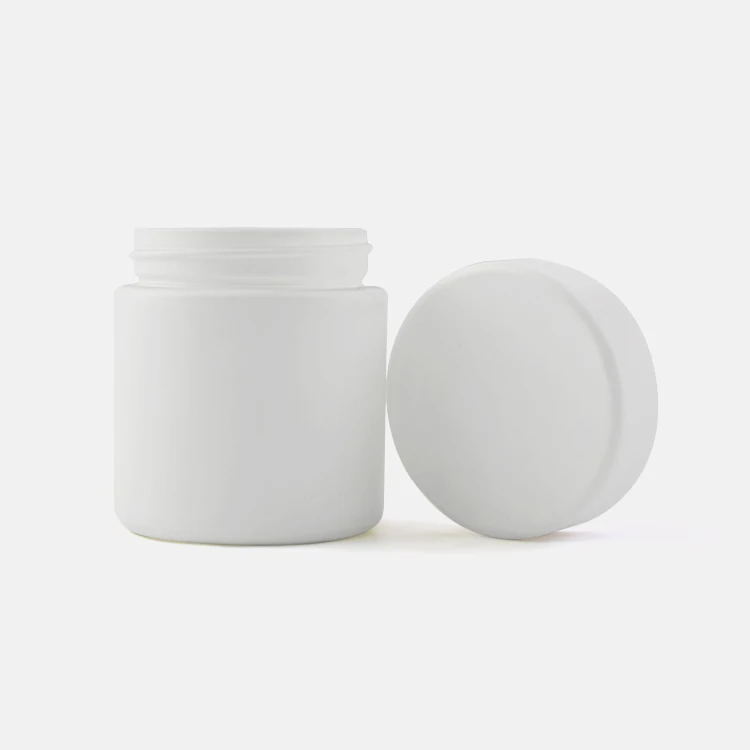 Painted Custom White Glass Jar 2oz 3oz 4oz 6oz Airtight Child Resistant ...