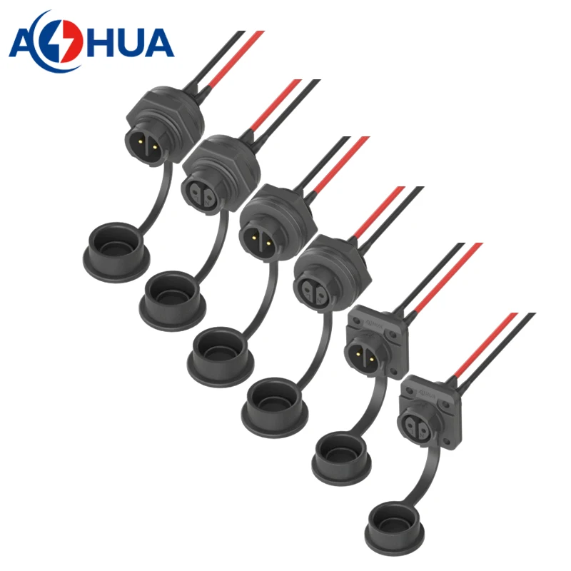 AHUA 2pin 10A Panel Mount IP67 Connector - Waterproof Power