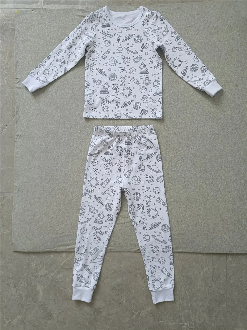 2025 New Custom Cotton Marker DIY Kids Pajamas - Graffiti Pyjamas