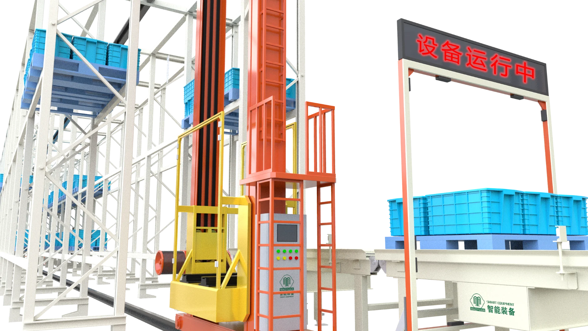 MAOYUAN Steel Stacker Crane with 1000kg Capacity for Automatic ...