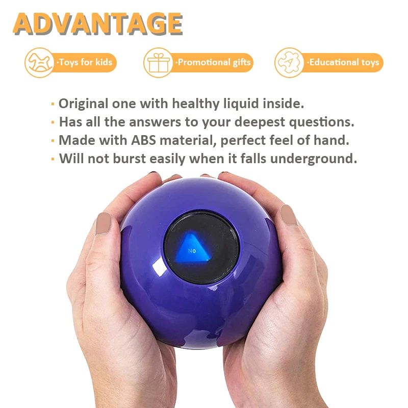 Hot Sale 7cm New Educational Mystery Answer Ball Custom Black Magic ...