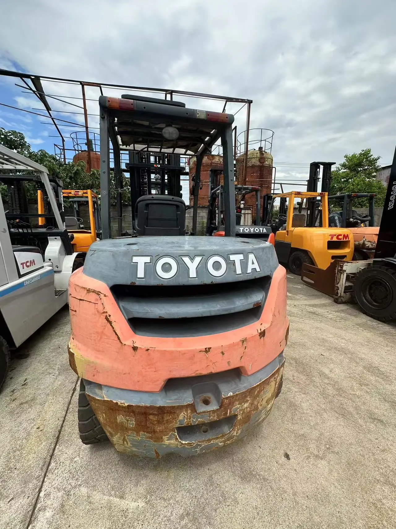 Used Toyota 5 Tons Electric Forklift With Manual Trucks Core Components Motor And Engine Spare ...