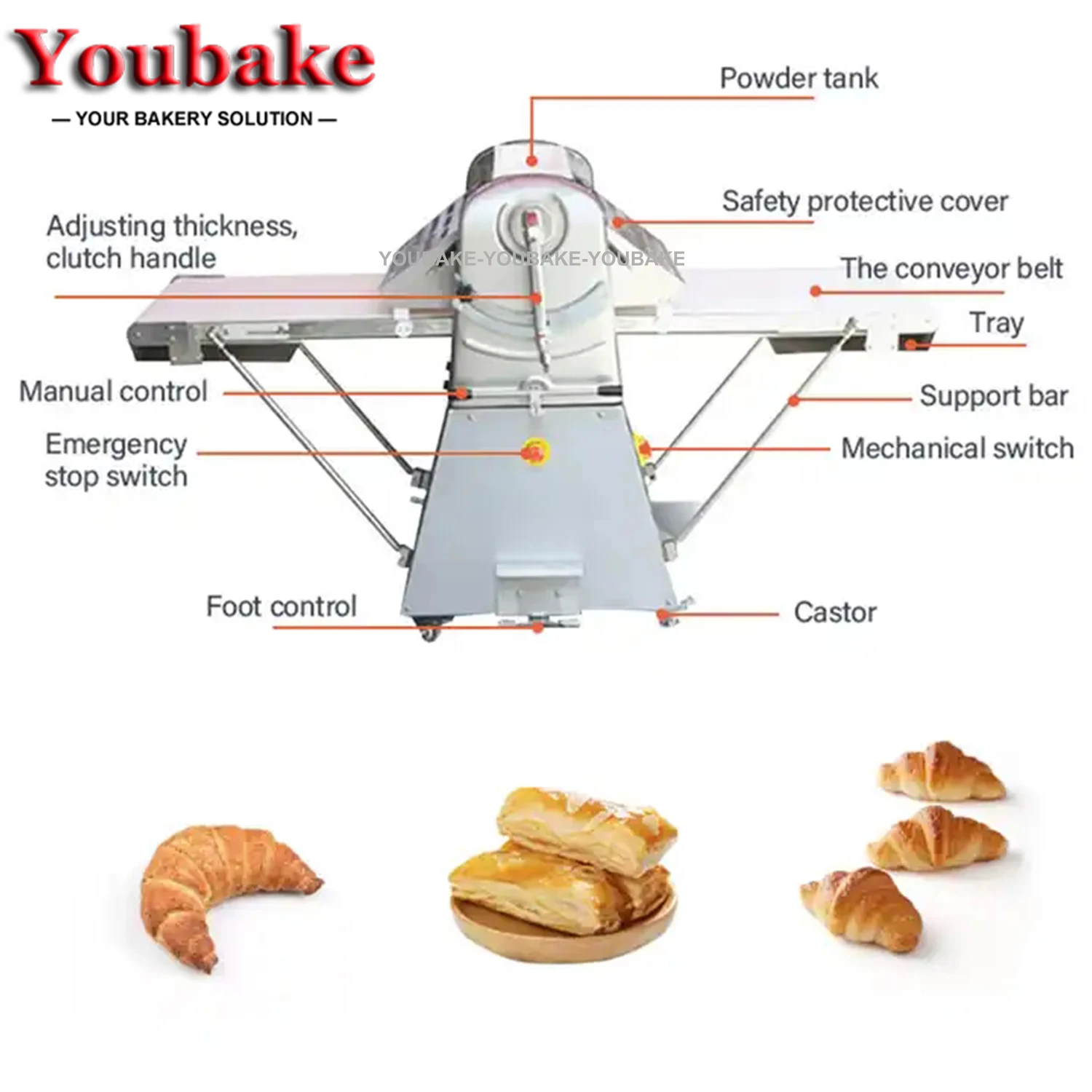 Industrial Bakery Equipment Dough Sheeter Machine Bakery Dough ...