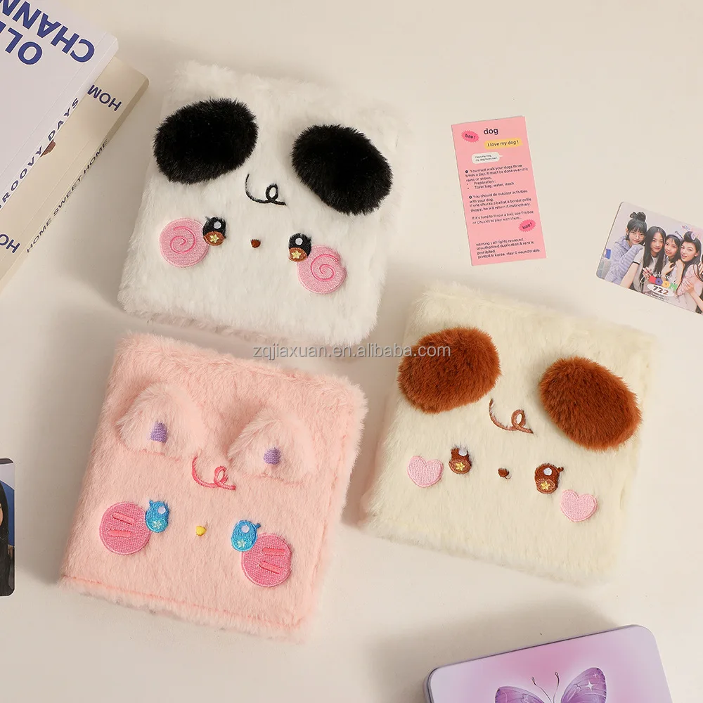 Primary School Student Cute Album Binder Plush Animal Cover