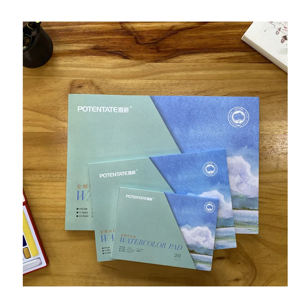 Potentate 100% Cotton Artist Painting Drawing Watercolor Paper Pad Hot ...