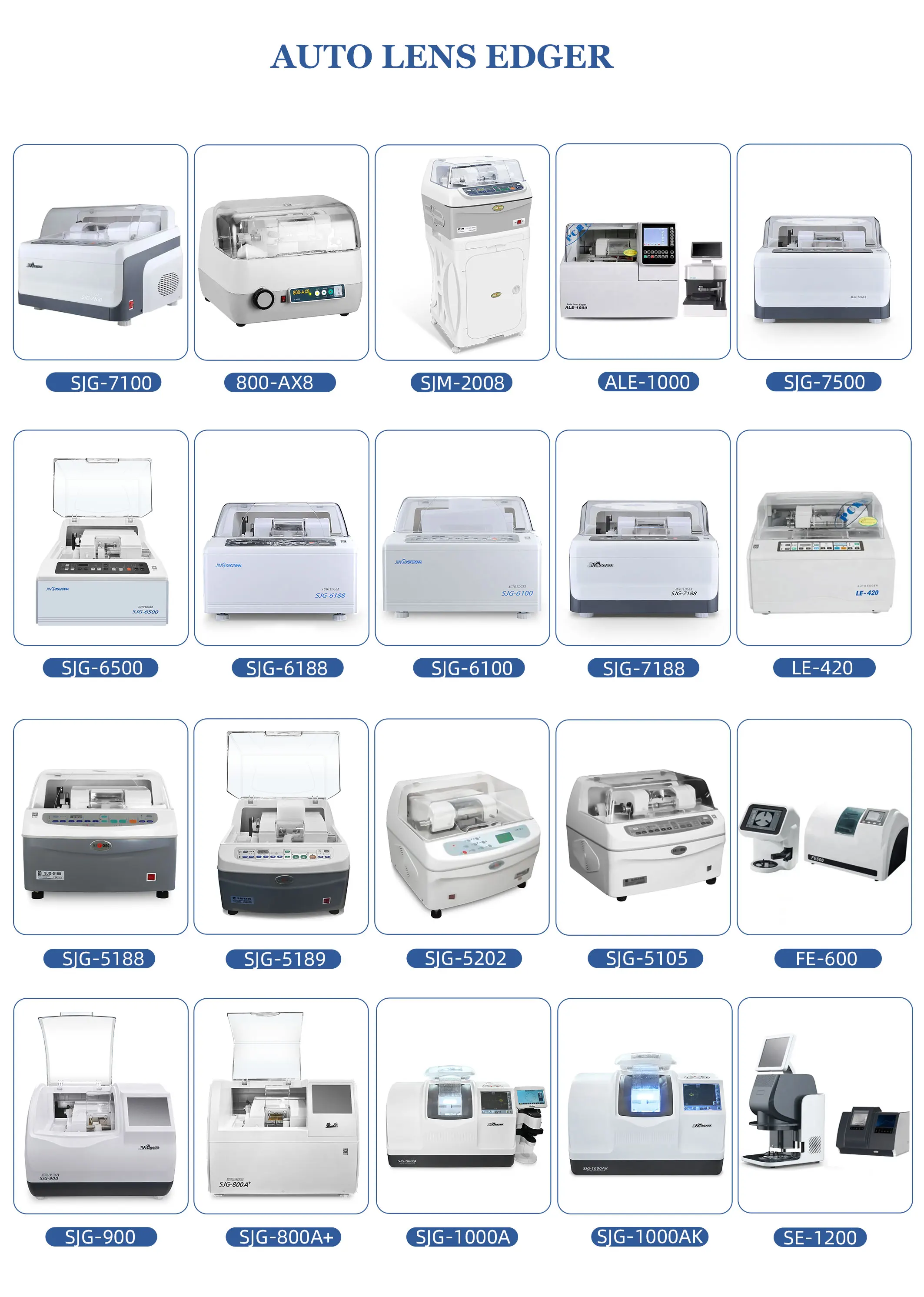 SJ Optics Auto Lens Edger ALE-1000+ST-1200 - Precision & Efficiency