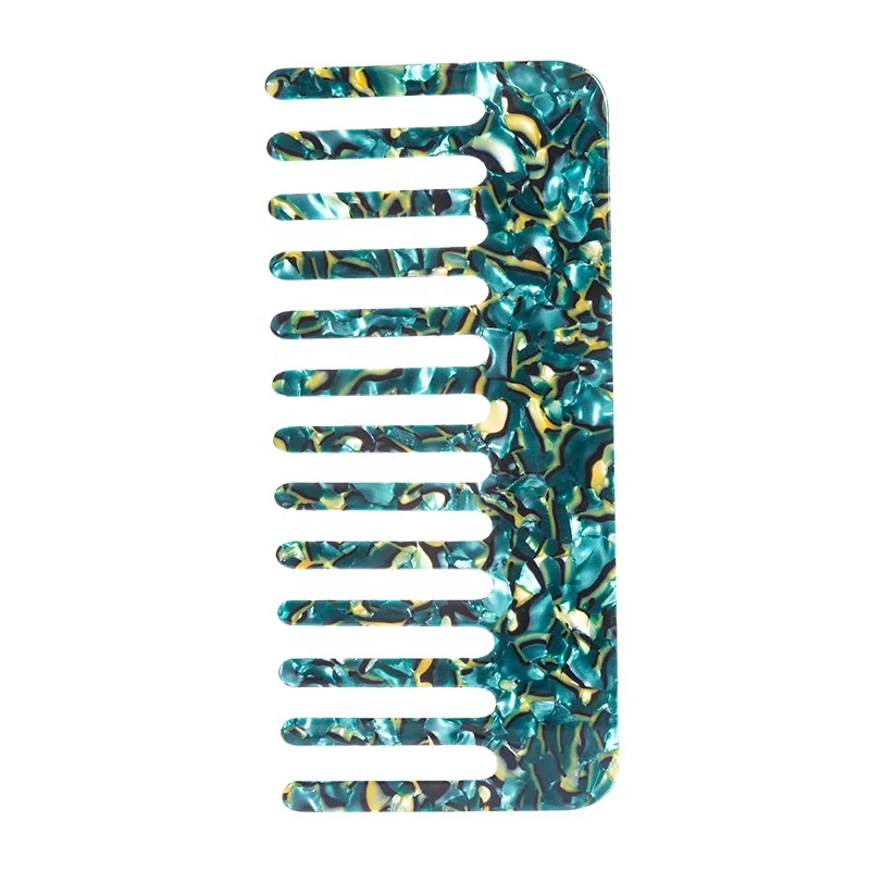 Custom Color Anti-static Acetate Round Hair Tangle Comb Wide Tooth Comb ...
