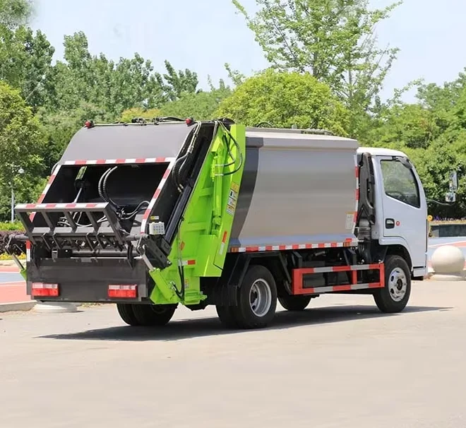 Anra New Diesel Engine Garbage Truck Dongfeng 5CBM 6CBM 7CBM Garbage ...