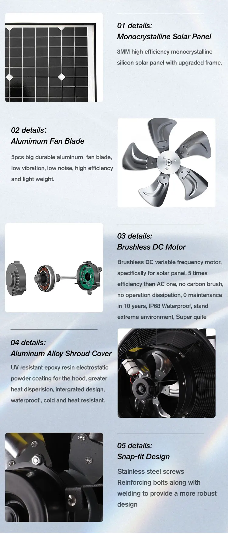 Sunny Solar Dc Vent Tools High Quality Kitchen Air Exhaust Ceiling Fan ...