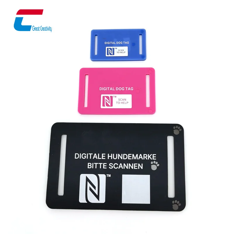 Customized Logo Programmable Qr Code Collar Tags Nfc Pet Tag For Dog ...