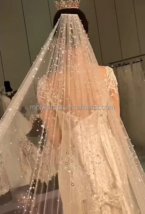 Morili Top Quality Long Pearls 1 Layer Ivory 3 Meters Width 3.5 Meters ...