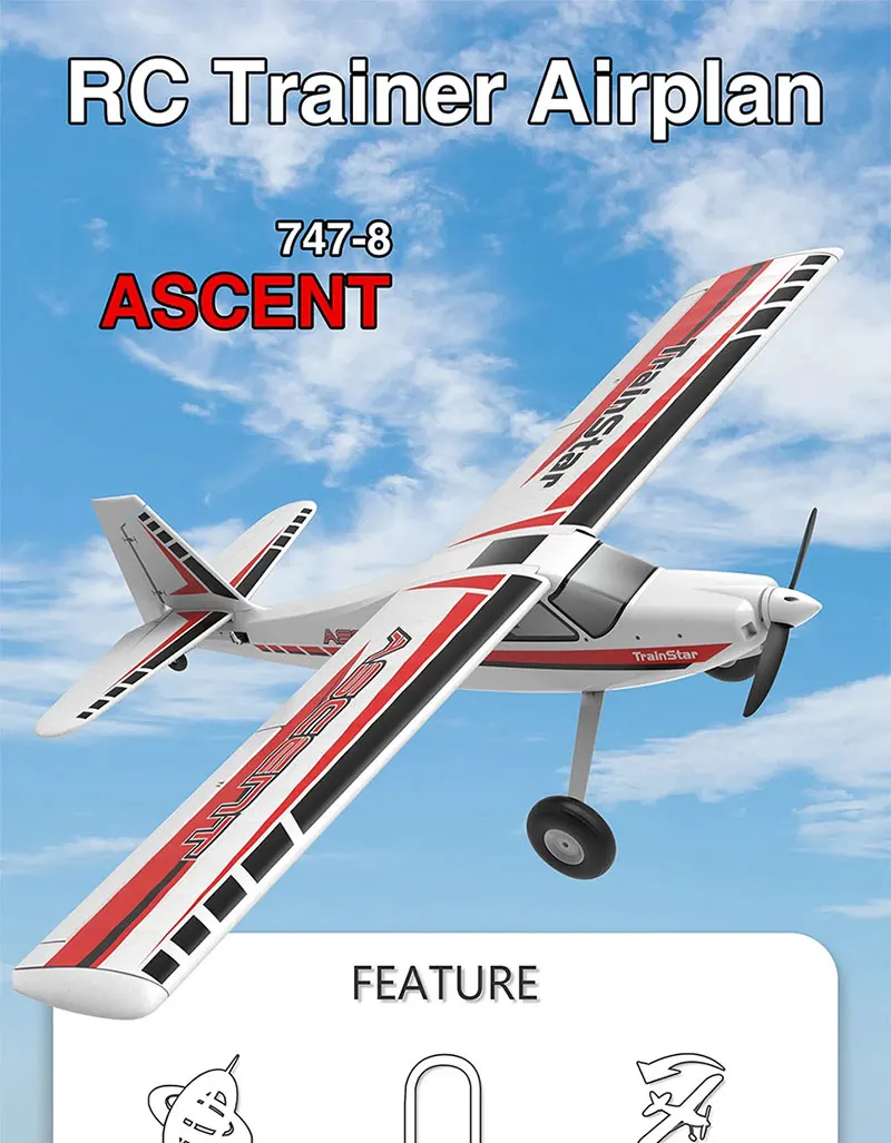 Volantex Trainstar 747-8 PNP Brushless Motor RC Plane Model