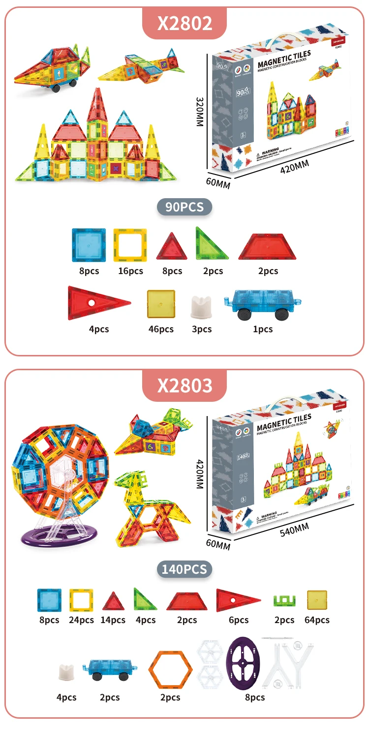 Magnetic Building Blocks - 140 Pieces of Creative Fun