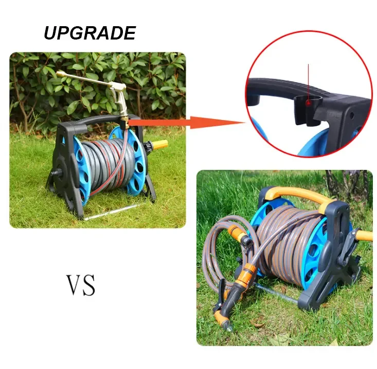 Powder Coating Plastic Tube Retractable Hose Reel Cart Professional ...