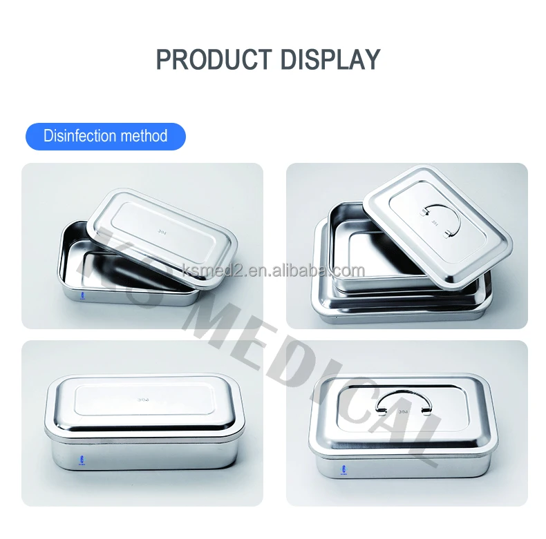 KSMED Instrument Tray - Durable Stainless Steel Sterilization Box
