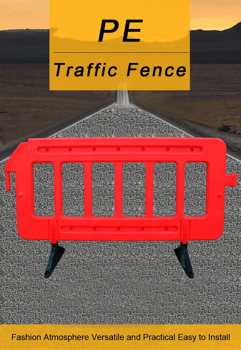 Pedestrian Event Guardrail Rubber Feet Pedestrian Red Board Safety ...