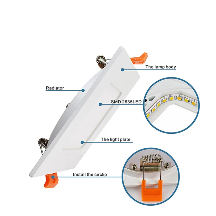 12 Inch Slim Led Downlight With Junction Box Panel Dimmable 3000k Warm ...