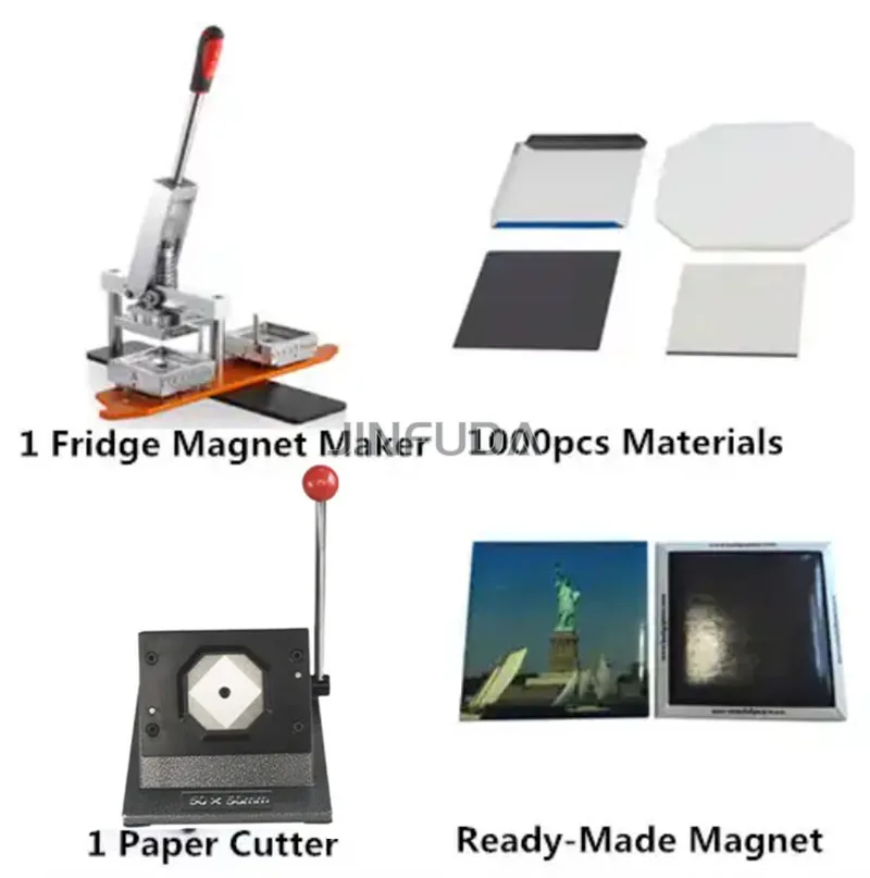 Square 63.5*63.5mm Pin Button Badge Maker Machine With Paper Cutter For ...