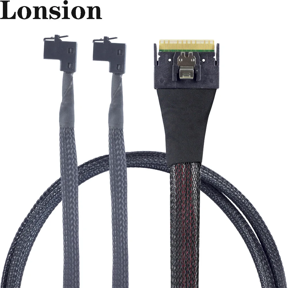 Mini Sas Slim Sff-8654 8i 4.0 To 2 Ports Sas Hd Sff-8643 Connection ...