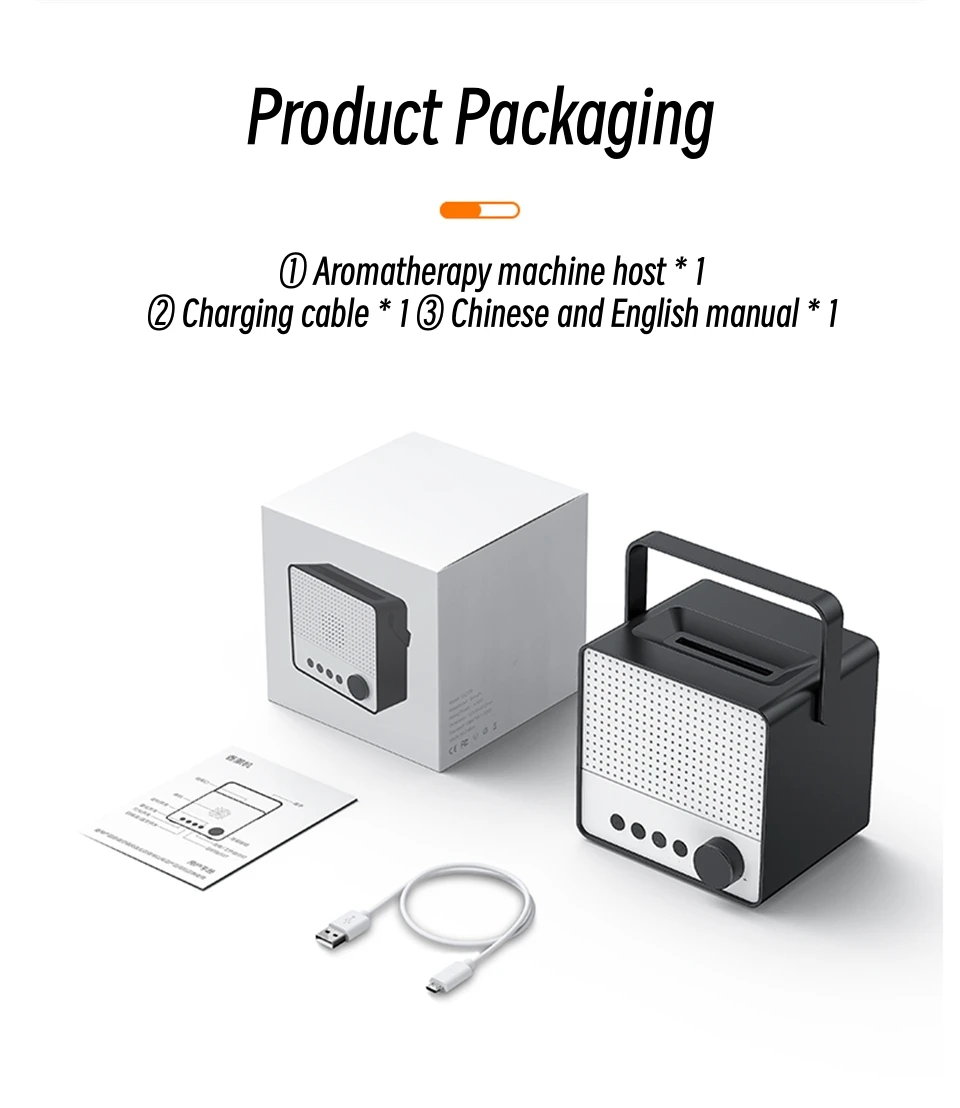 Portable Wireless Bt Speaker Handheld Colorful Led Flame Aroma Diffuser ...