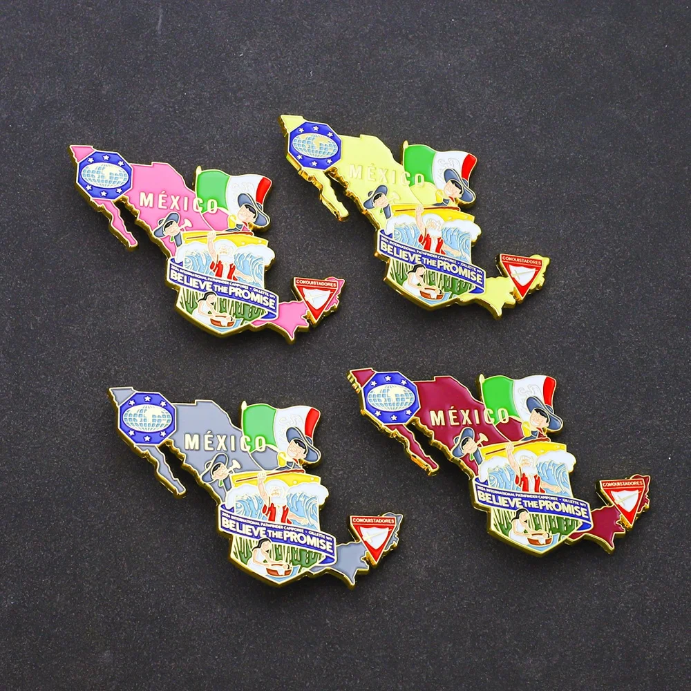High Quality Map Badge Custom Design Your Own Metal Soft Enamel Emblem ...