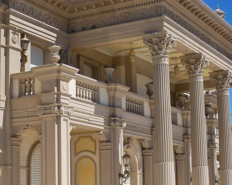 Exterior Stone Entablature - Portugal Limestone Cladding