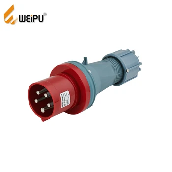 Waterproof 63a 220v Rated Voltage 3/4/5 Phase Male Female Plug Socket ...