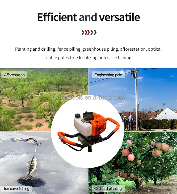 HOTOKA 62cc Earth Auger - Efficient Manual Digging Tools