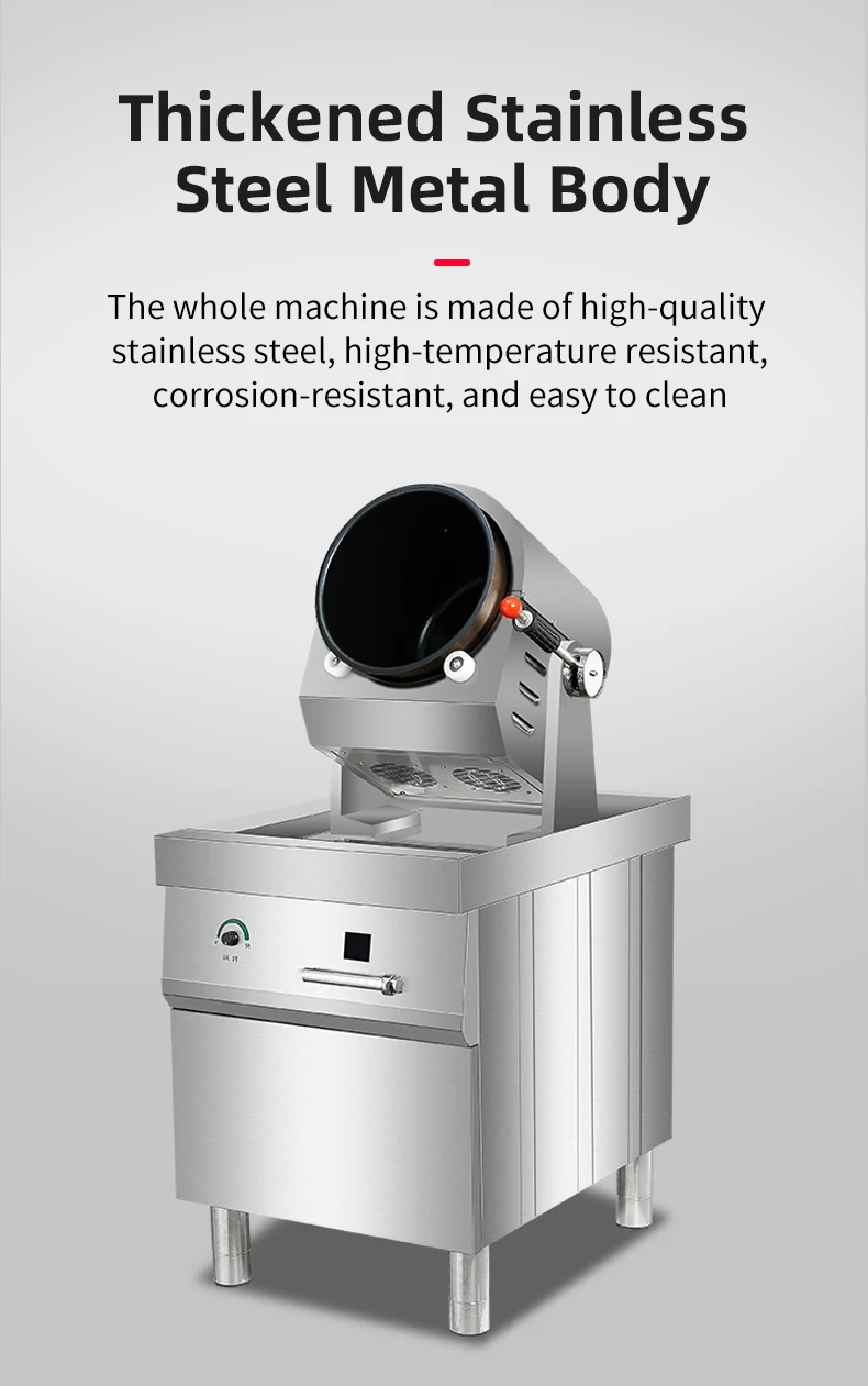 In-smart Cheap Commercial Automatic Cooking Machine Semi Gas Wok Rotary ...