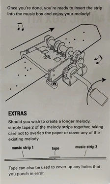 Wooden DIY Custom Paper Music Box - Tin Hand Crank Kit