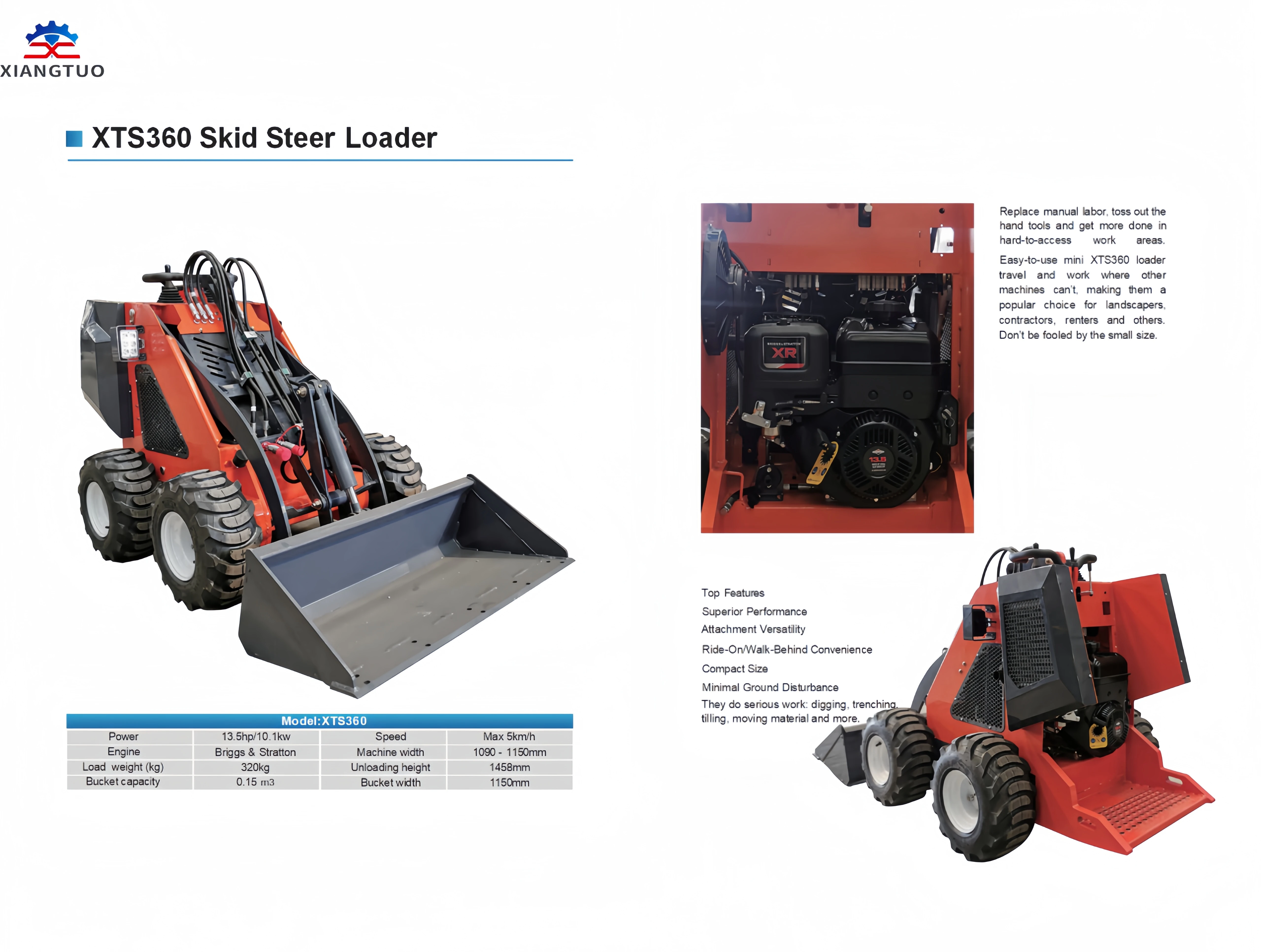 Cheapest Epa Euro5 Walk Behind Mini Loader - High Load Moment