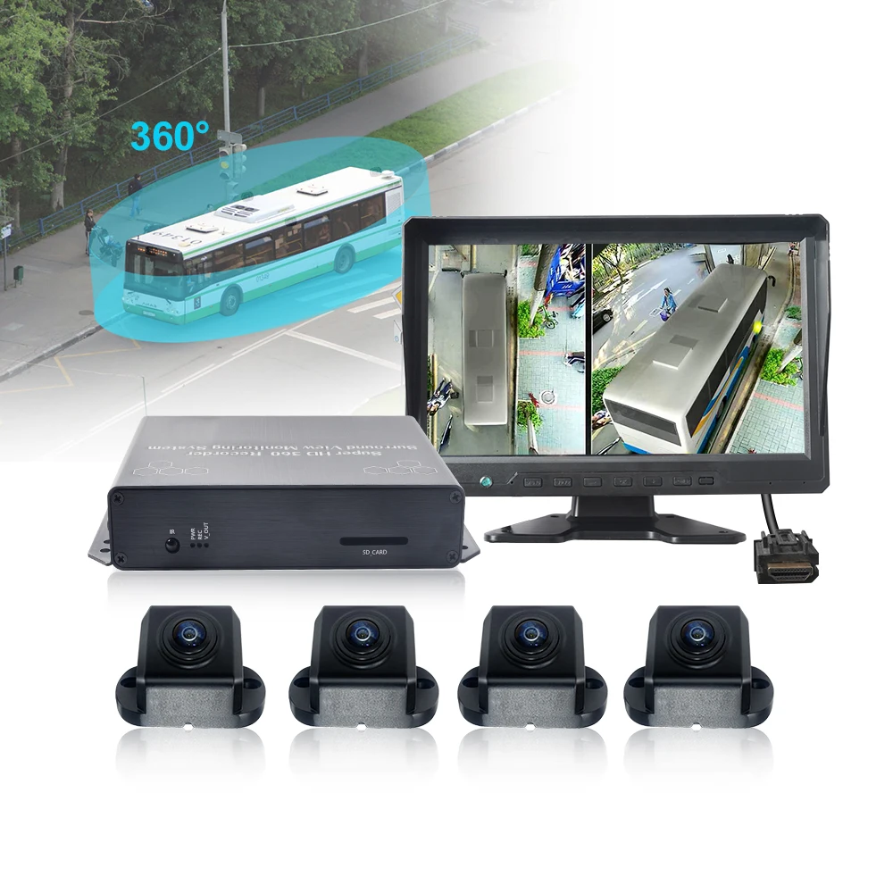 PJAUTO 360 Panoramic View System AI Camera Monitoring Safety System for ...