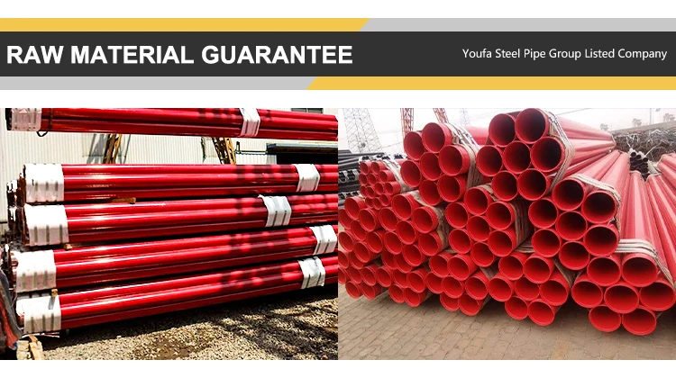 Ral3000 Red Color Painted Astm A795 Standard Sch40 Sprinkler Fire ...