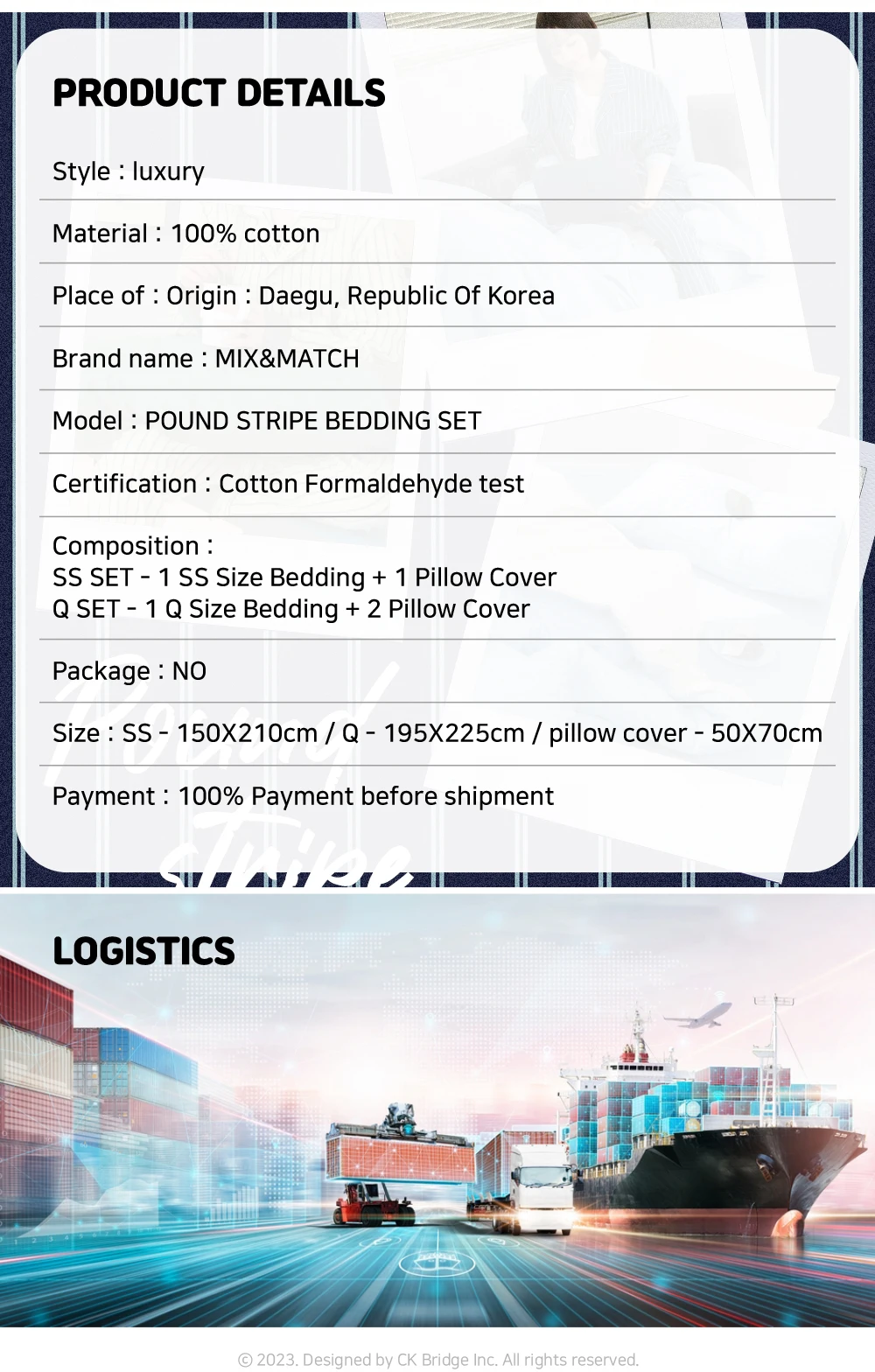 Wholesale 100% Cotton High Quality Bio-washing Pound Stripe No-quilting ...