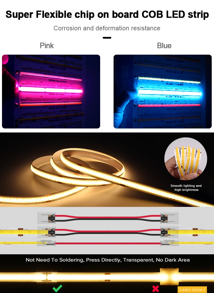 New Customized Cob Led Strip Show Box 12/24v Dc Display Case Mini Led ...