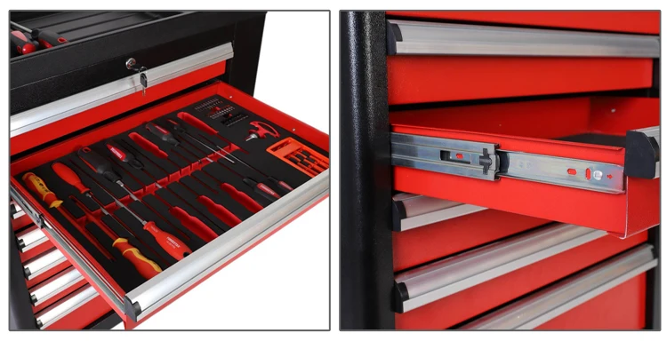 OEM 6 7 8 Drawer Mobile Rolling Lockable Metal Tool Cabinet