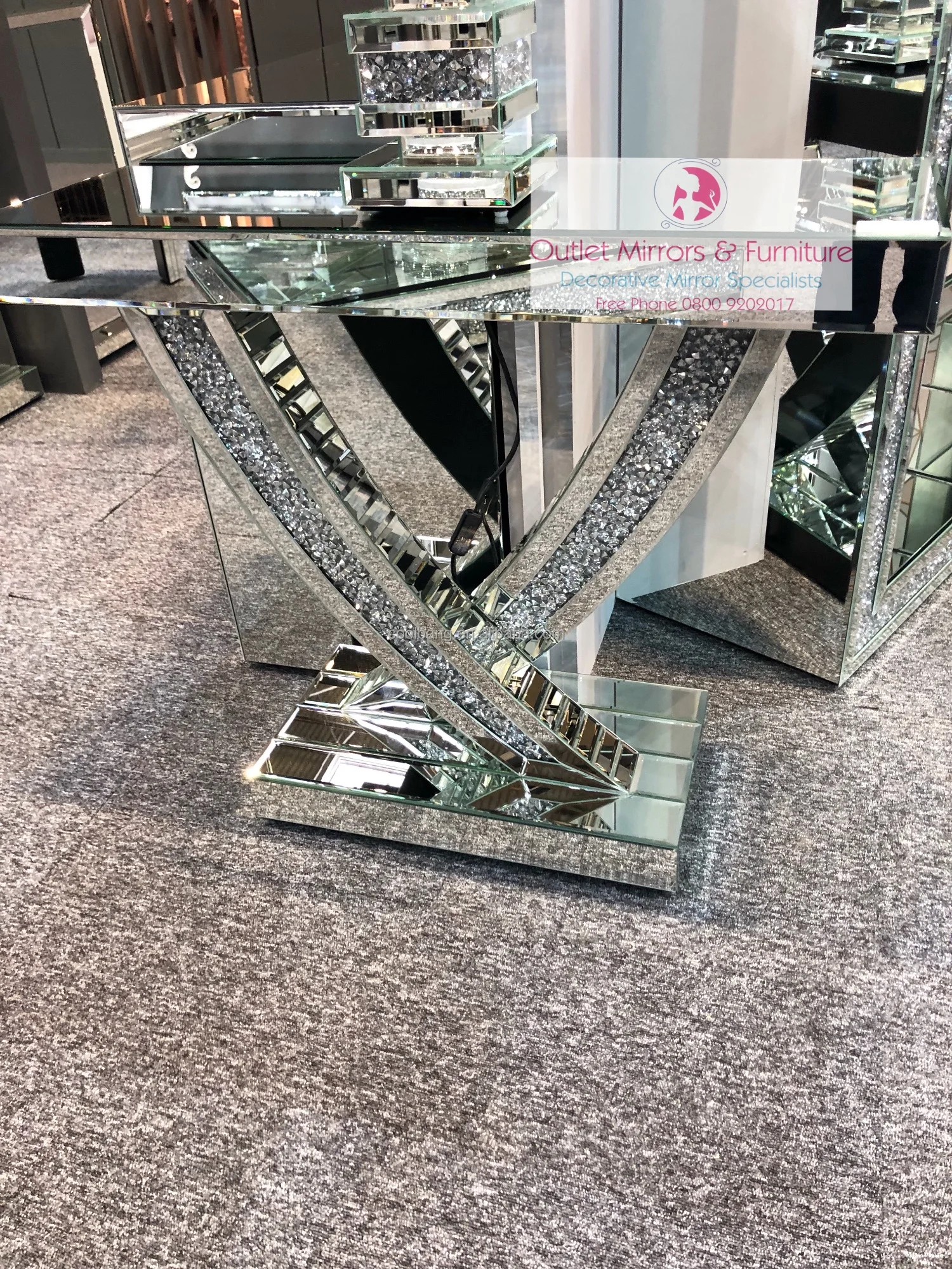 Luxury Best Seller Crushed Diamond Console Tables for Living Room ...