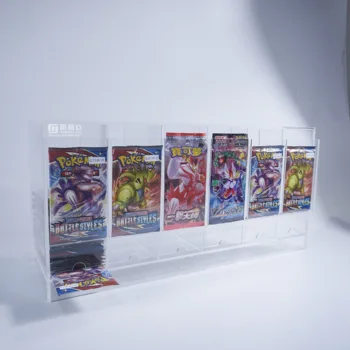 6 Slot Custom Clear Pokemon Packs Dispenser Display Case Acrylic ...