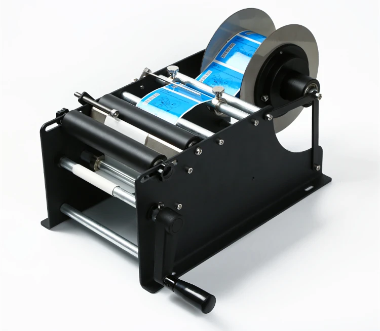 Power-free Small Manual Hand Labeling Machine For Round Plastic Metal ...