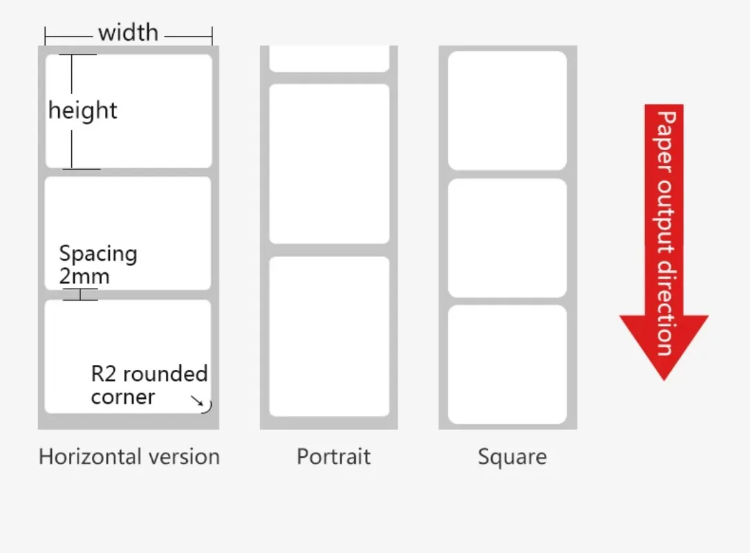 Waterproof 20-30-40-50-60-70mm Wide Blank Direct Print Thermal Paper ...