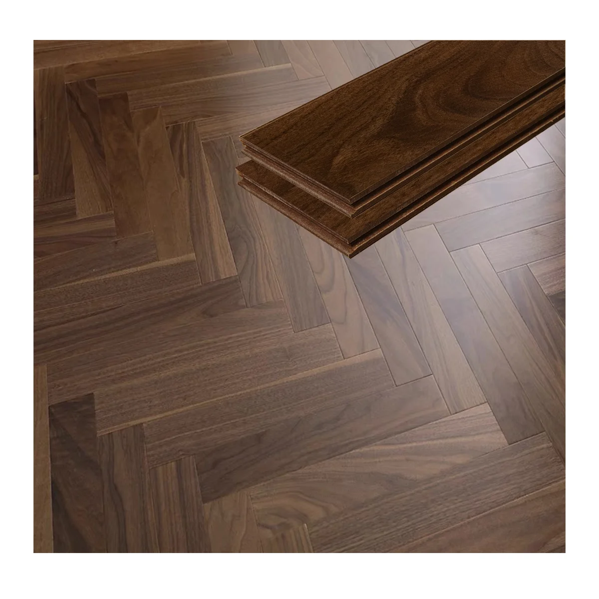 Wood Grain Interior HDF Herringbone Patchwork Laminated Flooring ...