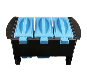 Plastic 12 24 Microscope Slides Staining Jars Group With 1 Rack And 12 ...