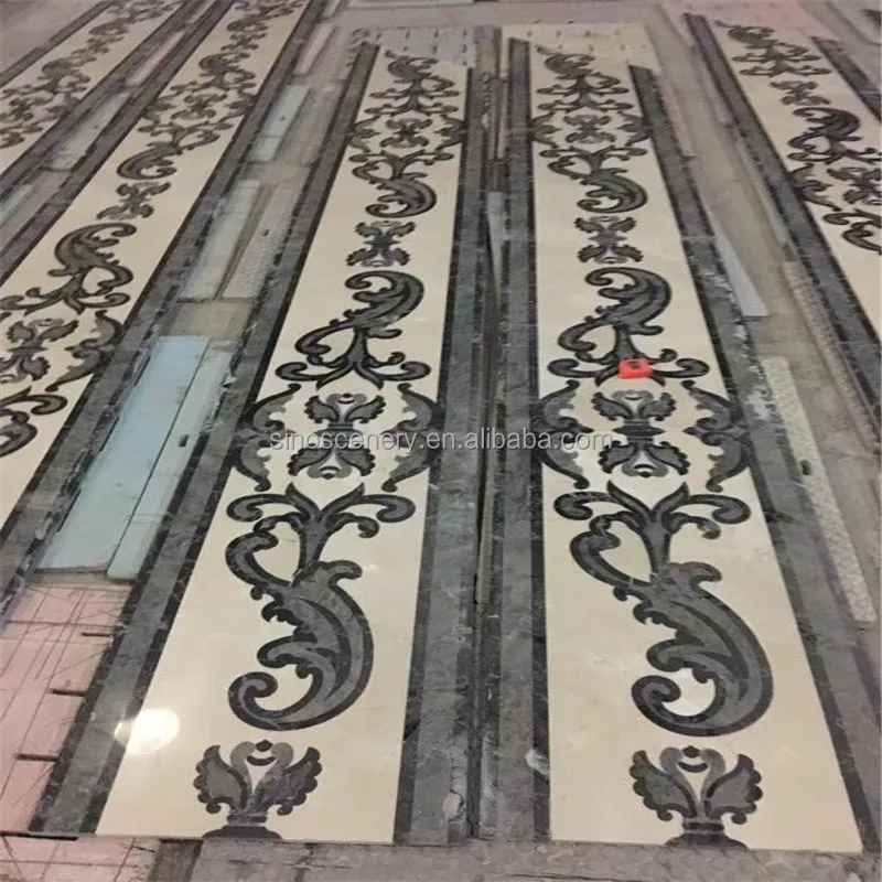 Greek Key Border Carrara White Marble Dots Honed Polished Tiles On Mesh ...