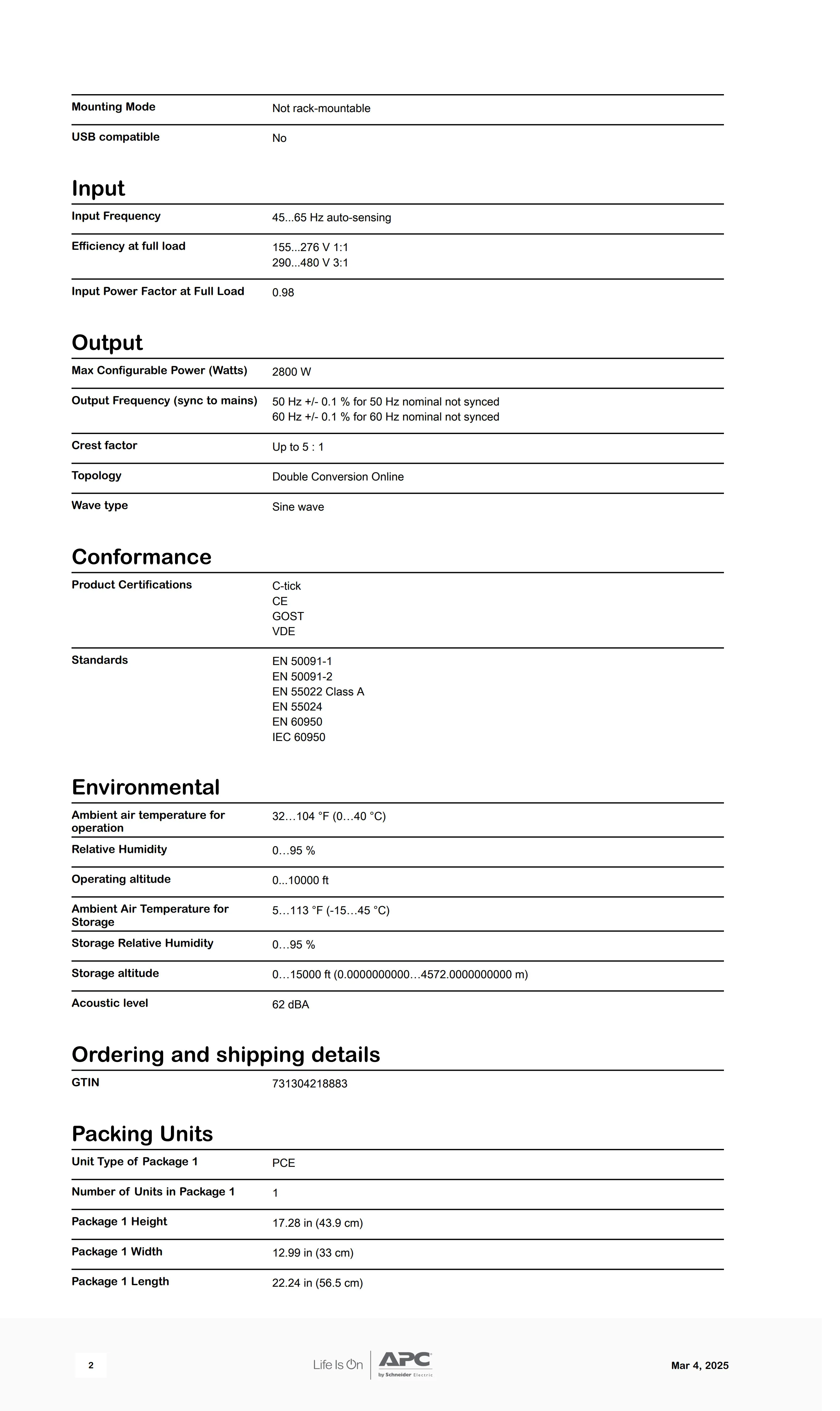 APC AP4421 ATS+STS PDU 1U 12 C13 Interface 10A STS Automatic Conversion ...