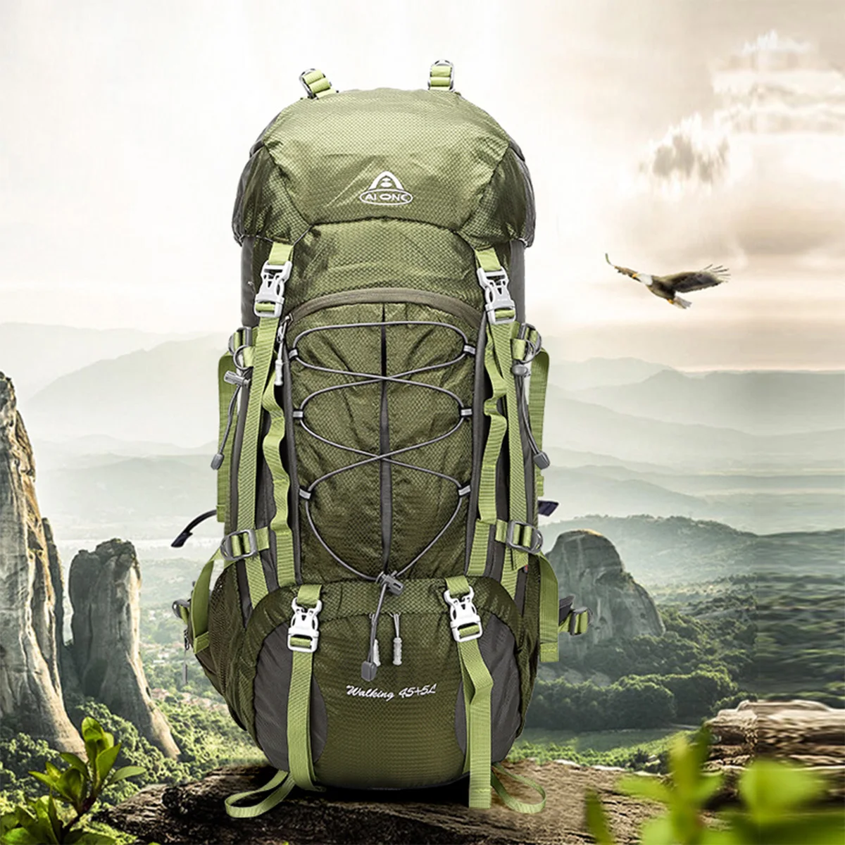 High Quality 50L Large Capacity Vintage Style Anti-Theft Outdoor Sport ...