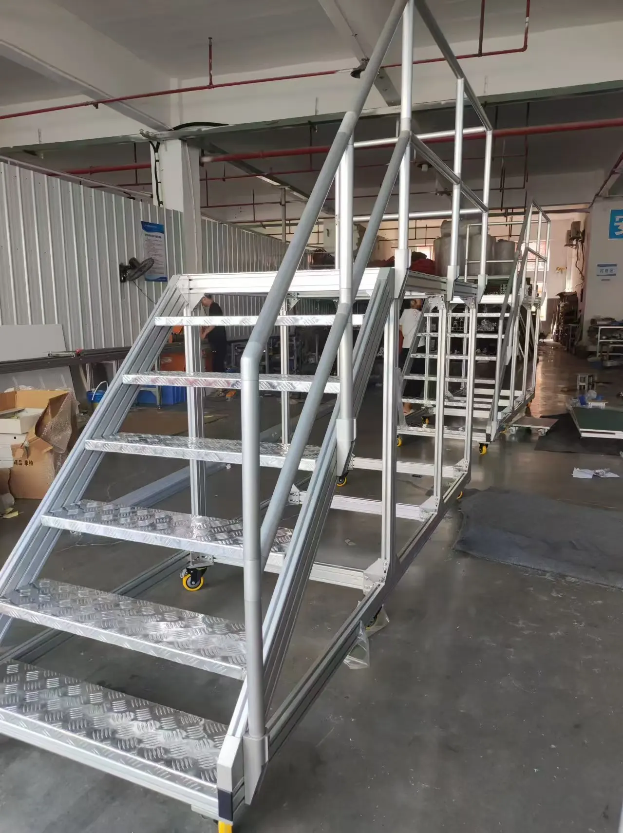Industrial Platform Trestle Ladder System T Slot Aluminum Structure ...