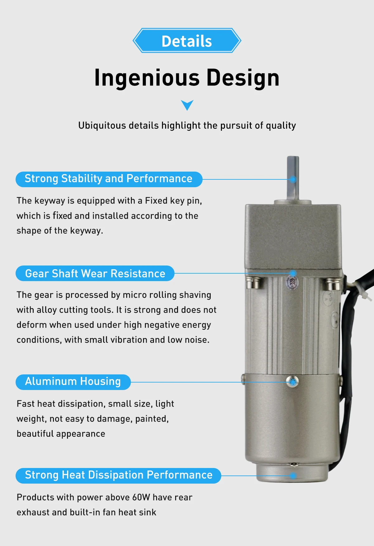 Lunyee 40W AC Gear Motor - High Efficiency & Versatility