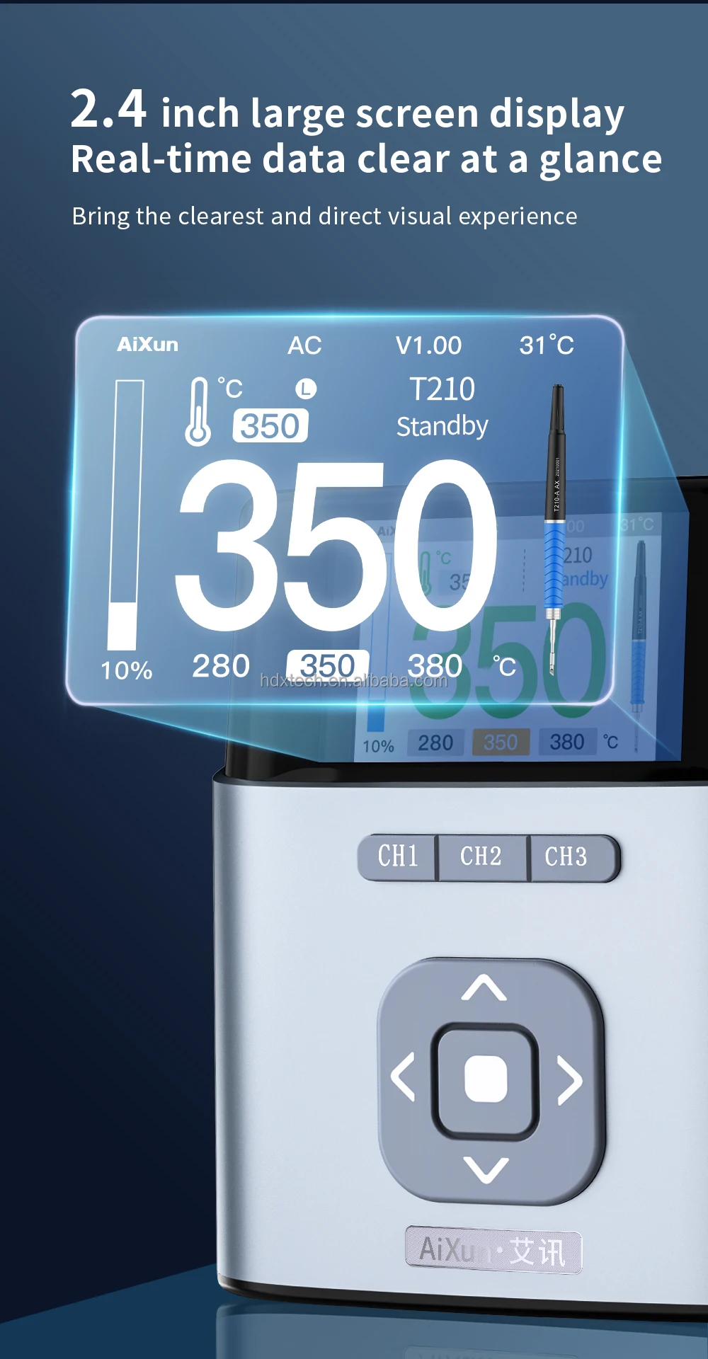 Aixun T410 - Efficient Phone Repair Tool - Dual Channel Soldering Station
