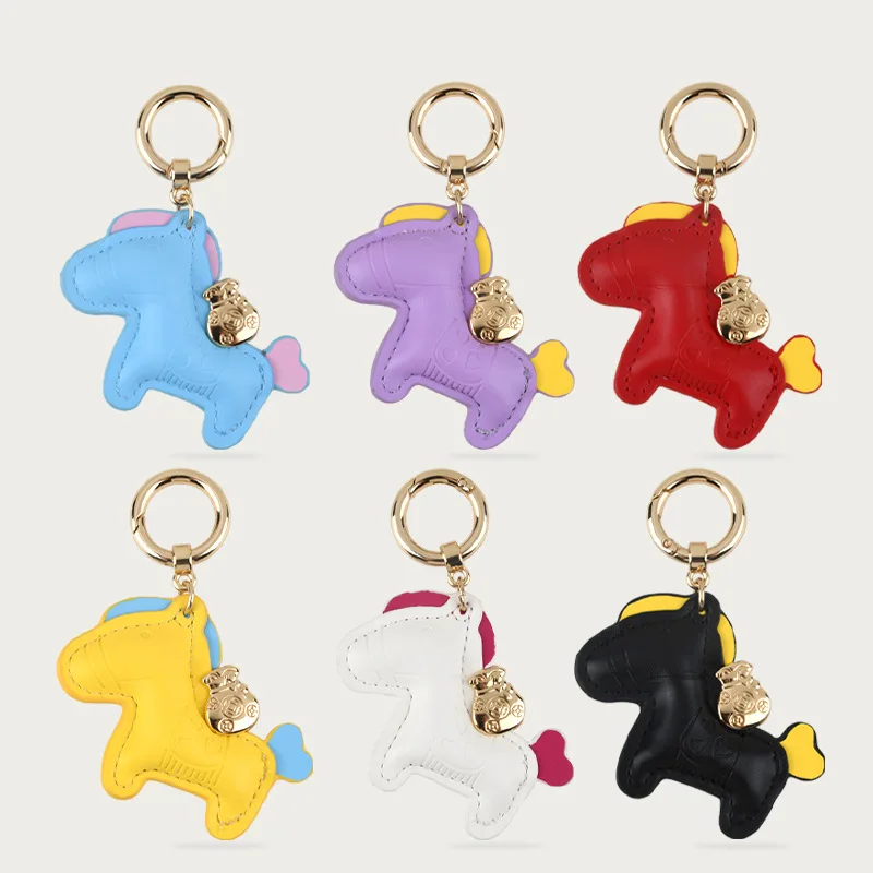 Leather Key Pendant Bulk Cartoon Handmade Pony Bag Adornment Female ...