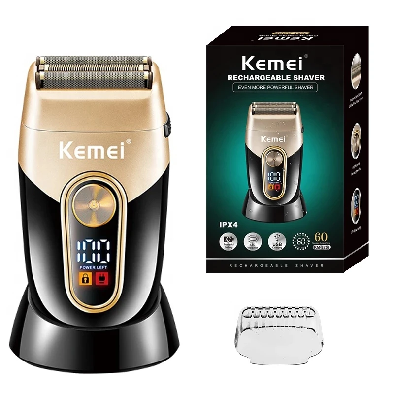 Original Kemei Shaver For Men Washable Beard Electric Shaver ...